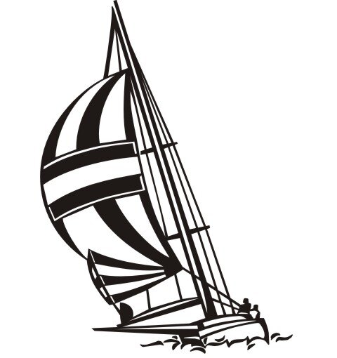 Segelboot Aufkleber, 5,90